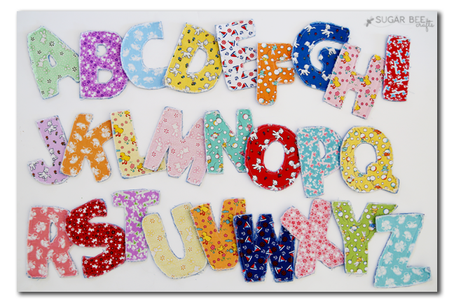 Fabric Alphabet Letters and My Favorite Cookies Sugar Bee Crafts Fabric Alphabet Letters and My Favorite Cookies Sugar Bee Crafts